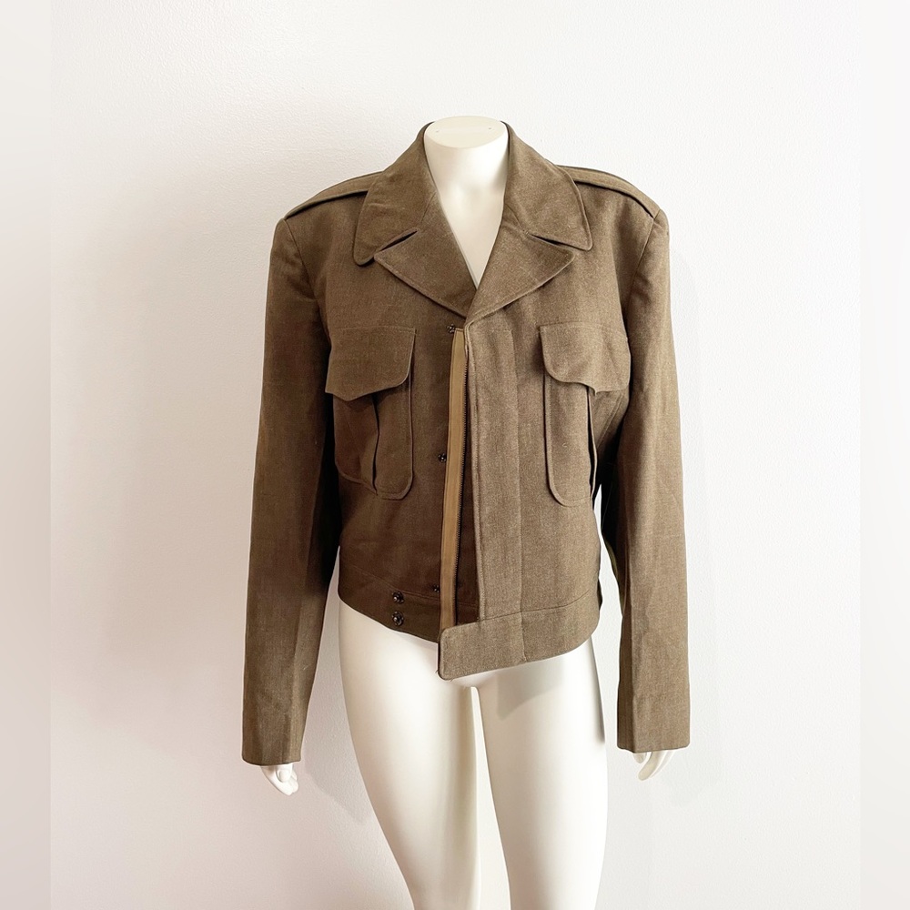 Vintage Eisenhower Cropped Field Jacket Wwii Ike Size… - Gem